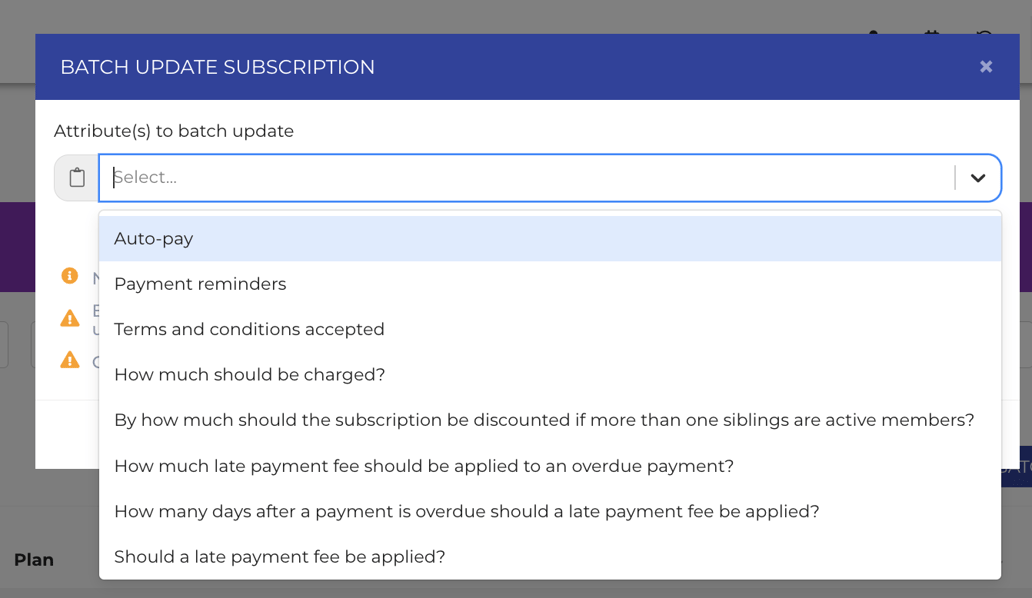 How do I batch update my clients' subscriptions?